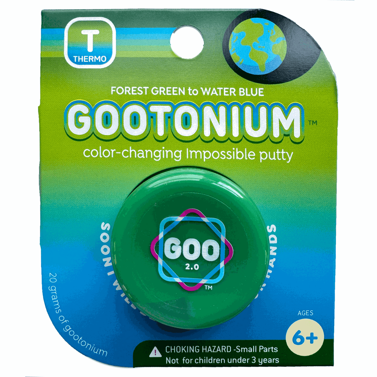 Gootonium putty - Thermo Color Changing Green to Blue 20g – HungryRobot